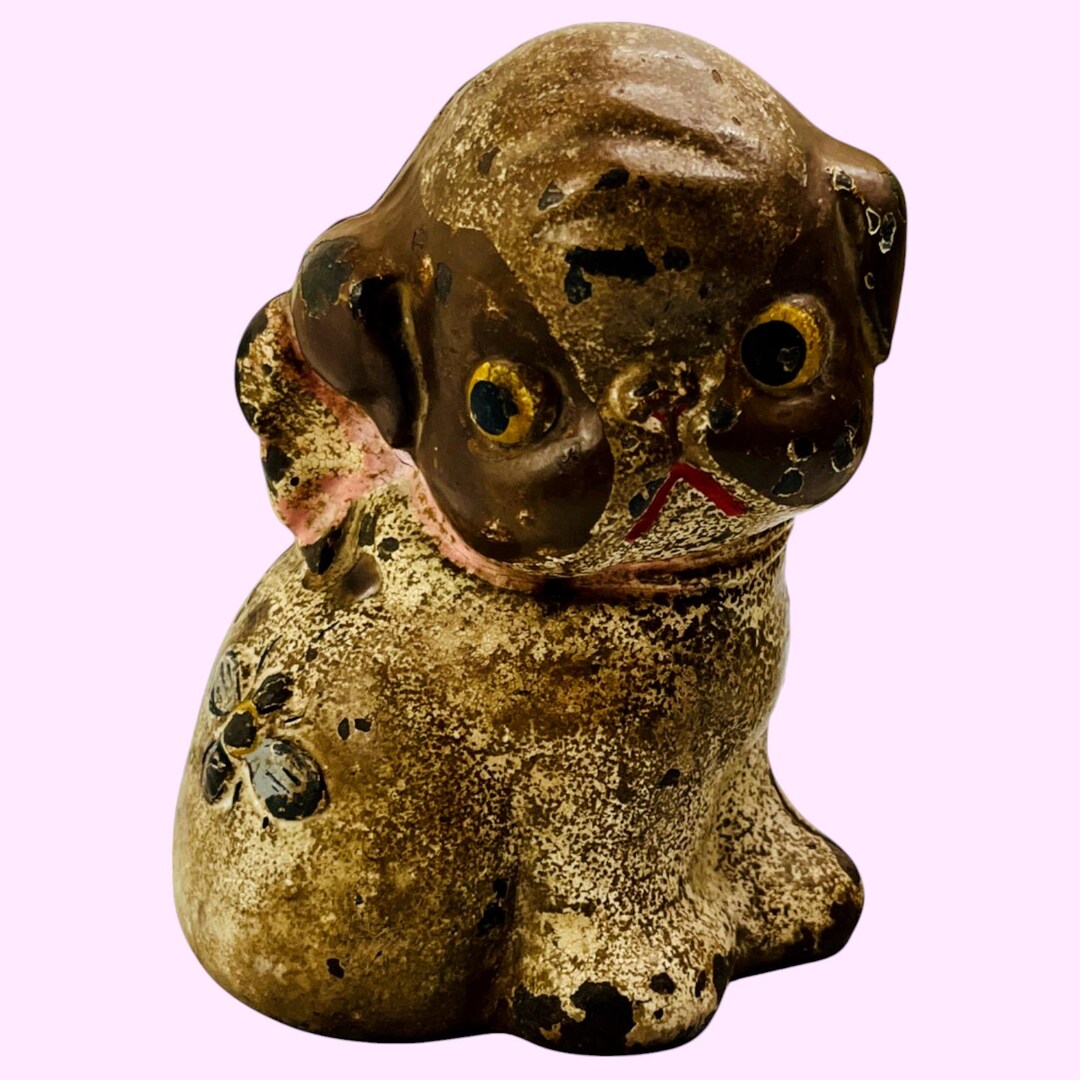 Vintage Hubley Puppo and Bee Cast Iron Bank Marked drayton 5 H - Etsy