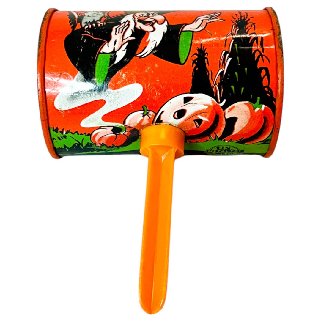 Vintage U.S. Metal Toy Manufacturing Company Halloween Metal Rattle ...