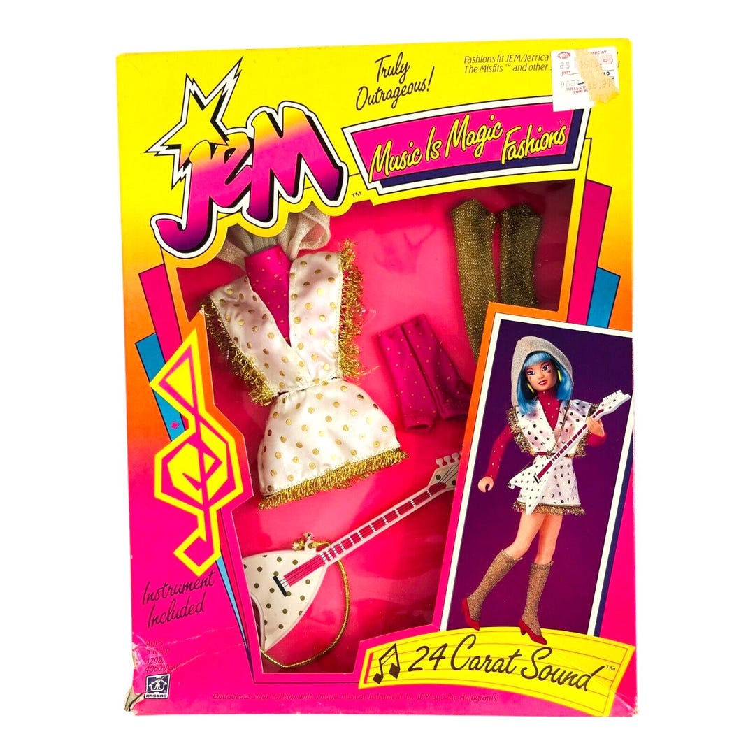 Vintage 1987 Jem and the Holograms Music is Magic Fashions 24 Carat ...