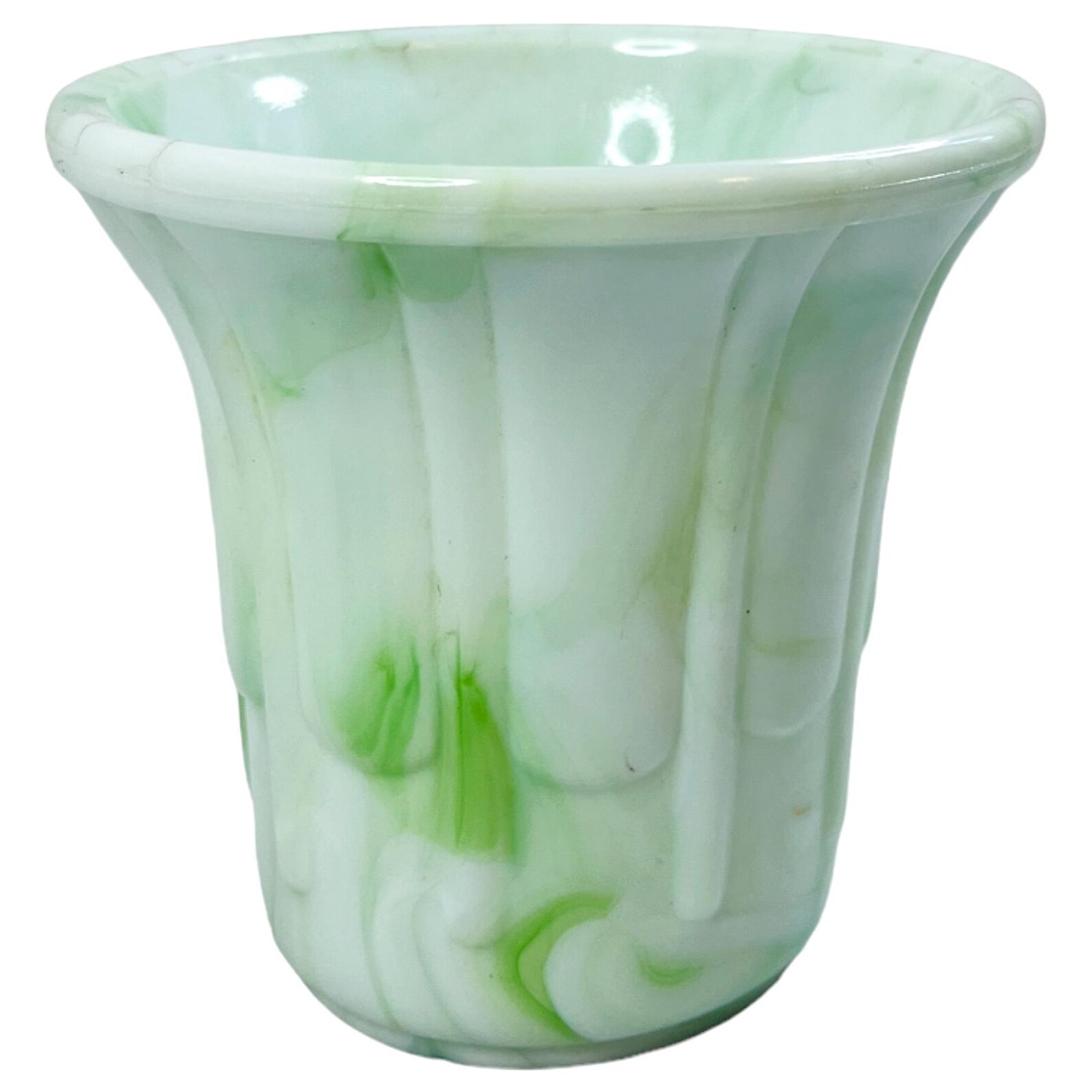 Vintage Akro Agate Swirl Slag Glass Planter 296 - Etsy