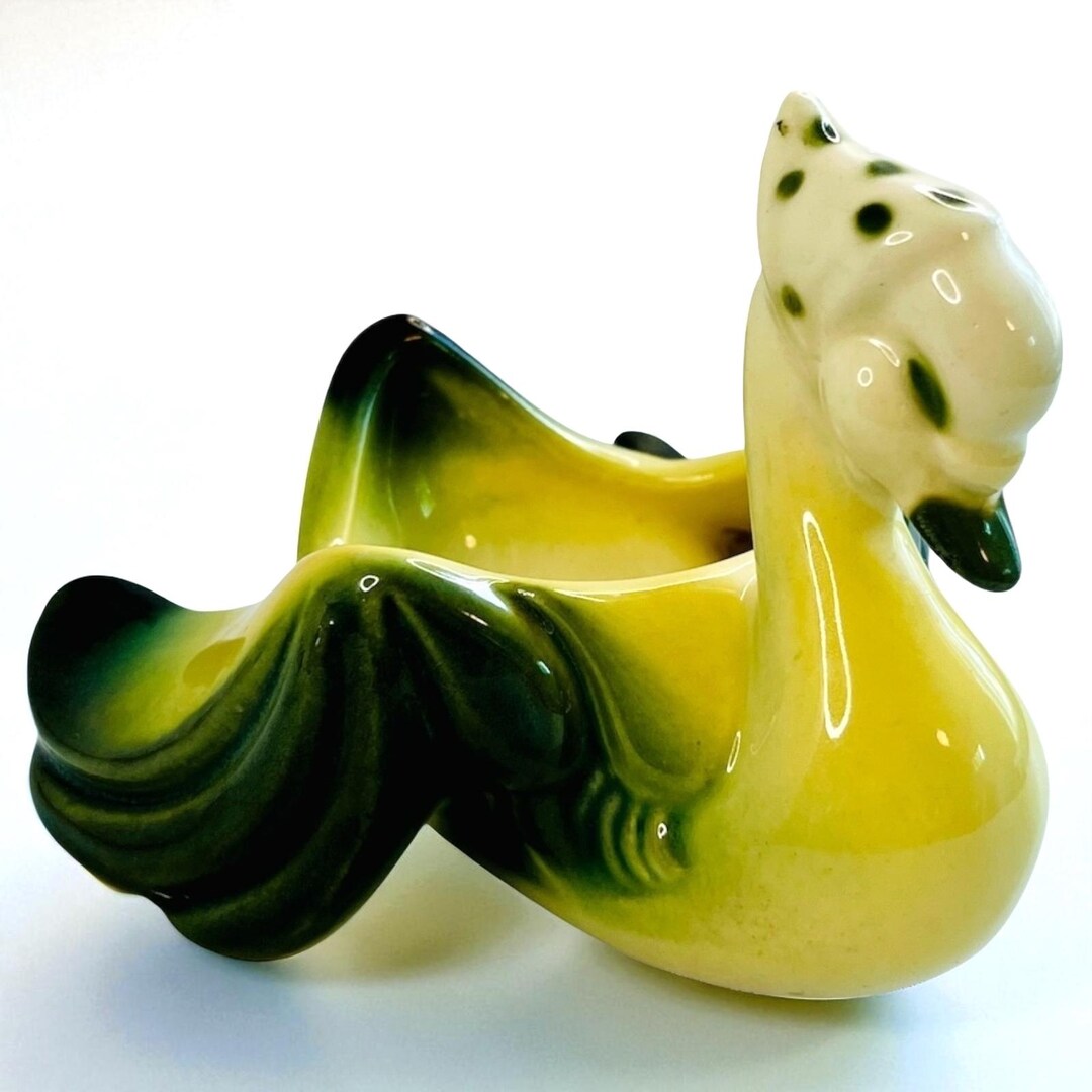 Vintage Hull Pottery Anthropomorphic Swan With a Polka Dot Head Scarf ...