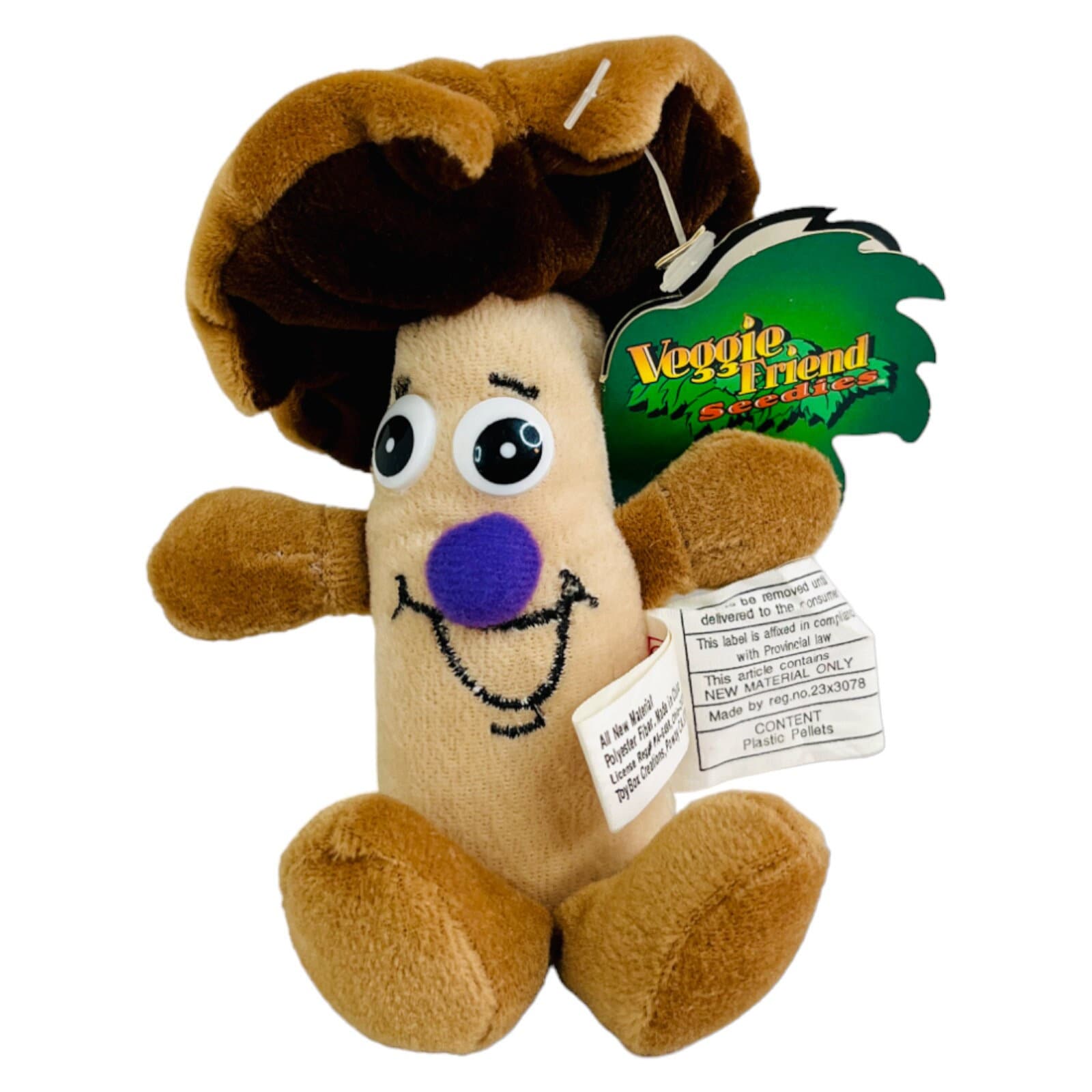 Vintage 1997 Veggie Friend Seedies Moy Mushroom 6 Plush - Etsy