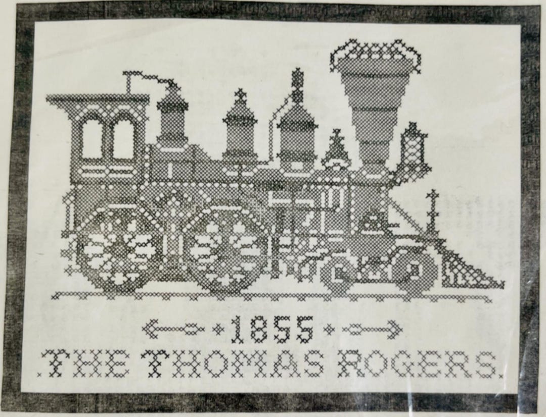 Vintage Jane Sneed Thomas Rogers Engine Sampler Cross Stitch Kit 477 ...