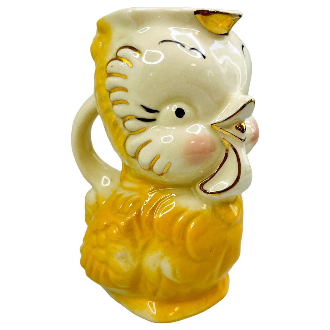 Vintage Shawnee Yellow and Gold Chicken Pitcher READ - Etsy