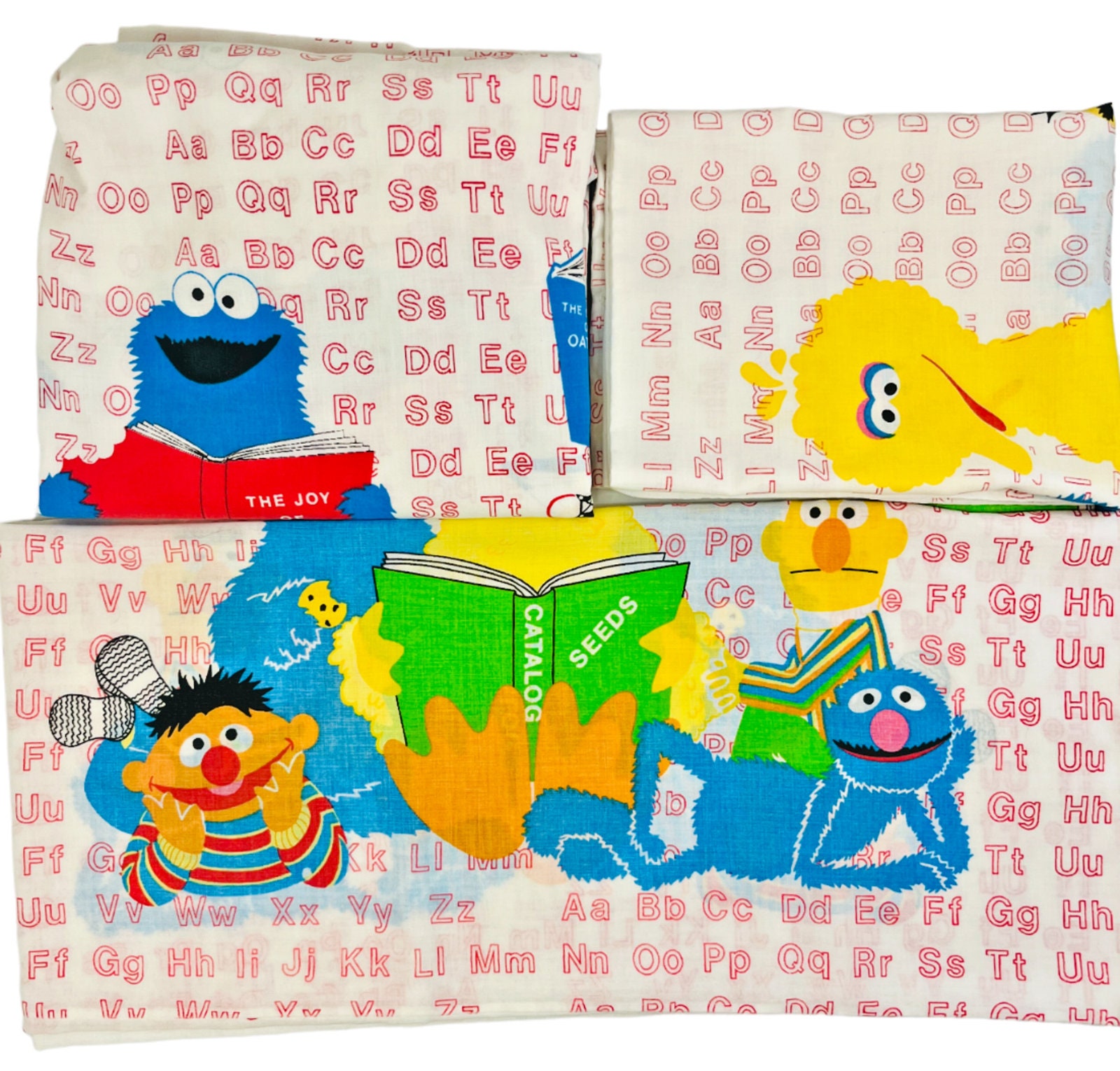 Vintage Sesame Street Twin Flat Sheet With Two Pillowcases - Etsy