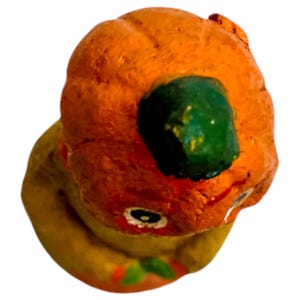 Anthropomorphic Paper Mache Halloween Jack-o-lantern Bobble Head ...