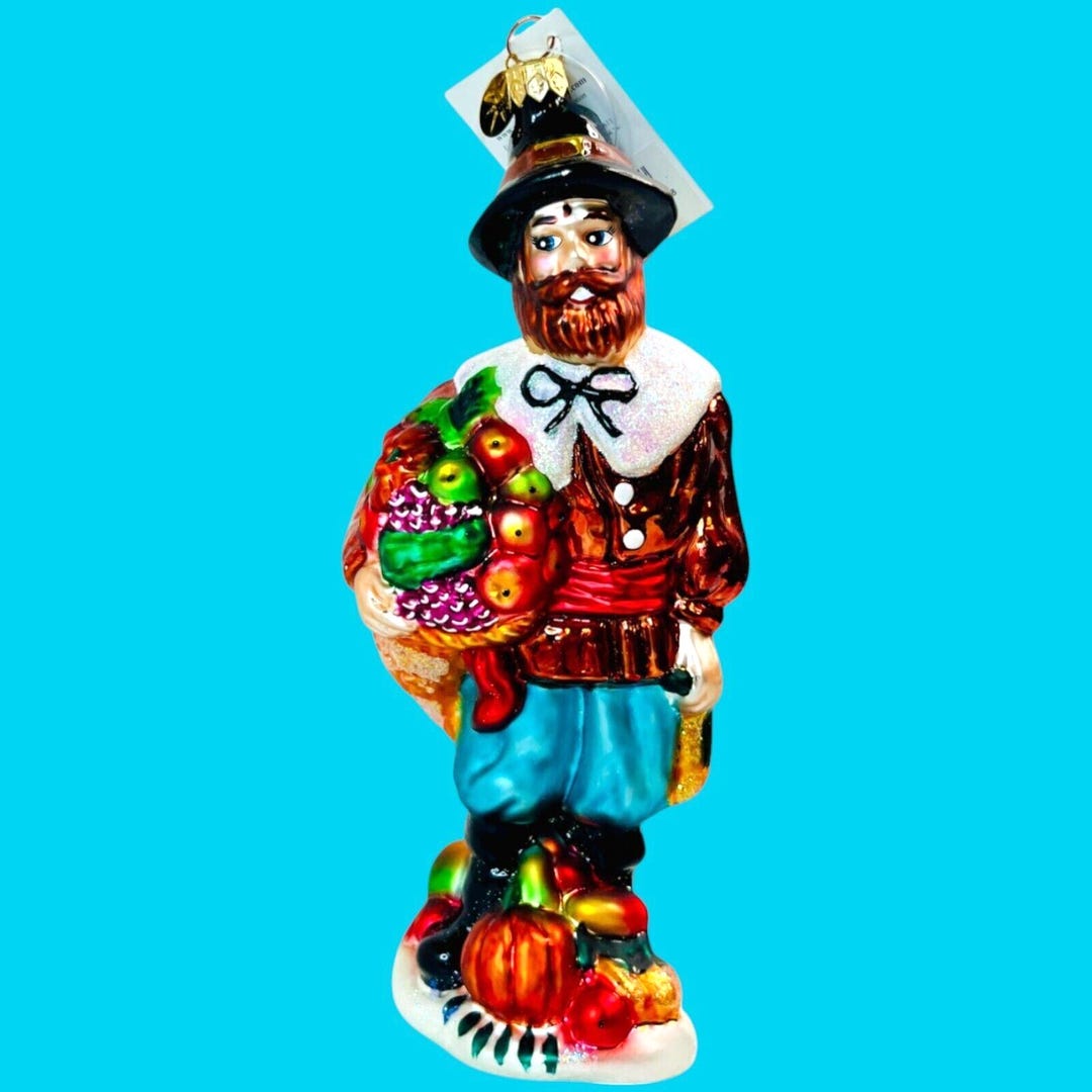 Vintage 2000 Christopher Radko "simple Gifts" Thanksgiving Pilgrim ...