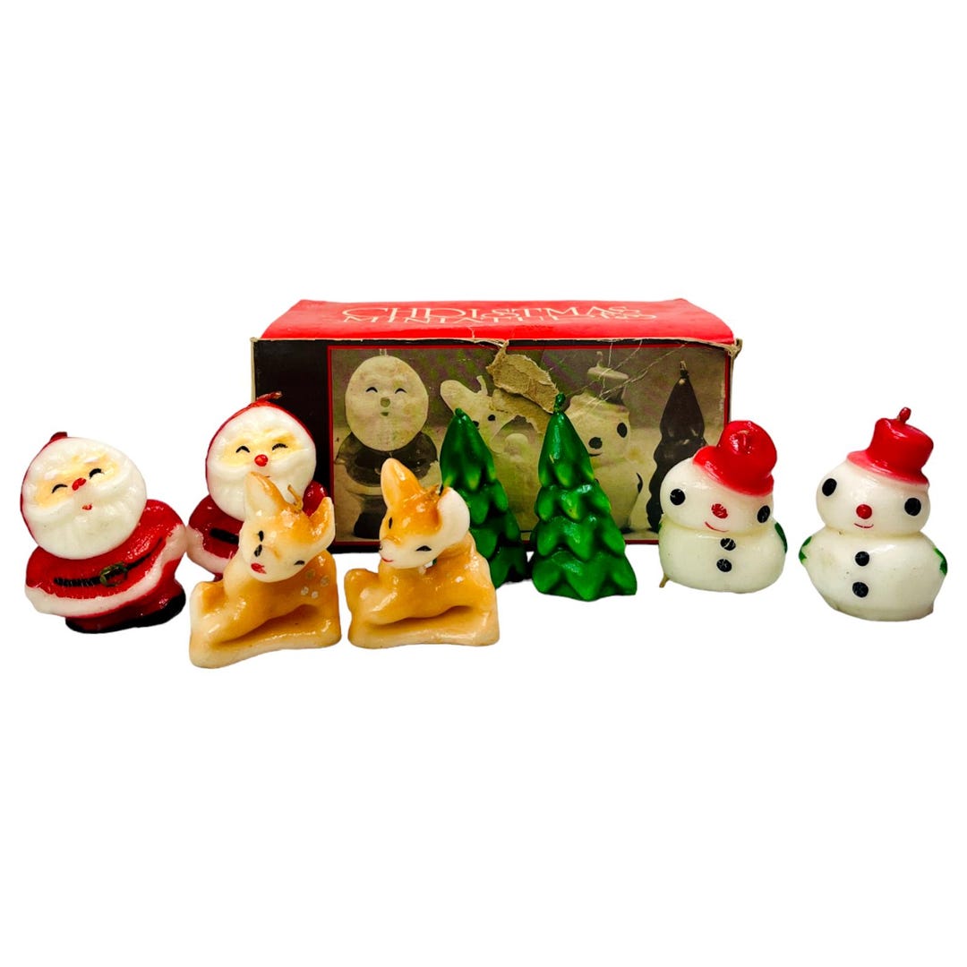 Lot of 8 Vintage Miniature Christmas Candles #307 by GHC Giftware Group ...