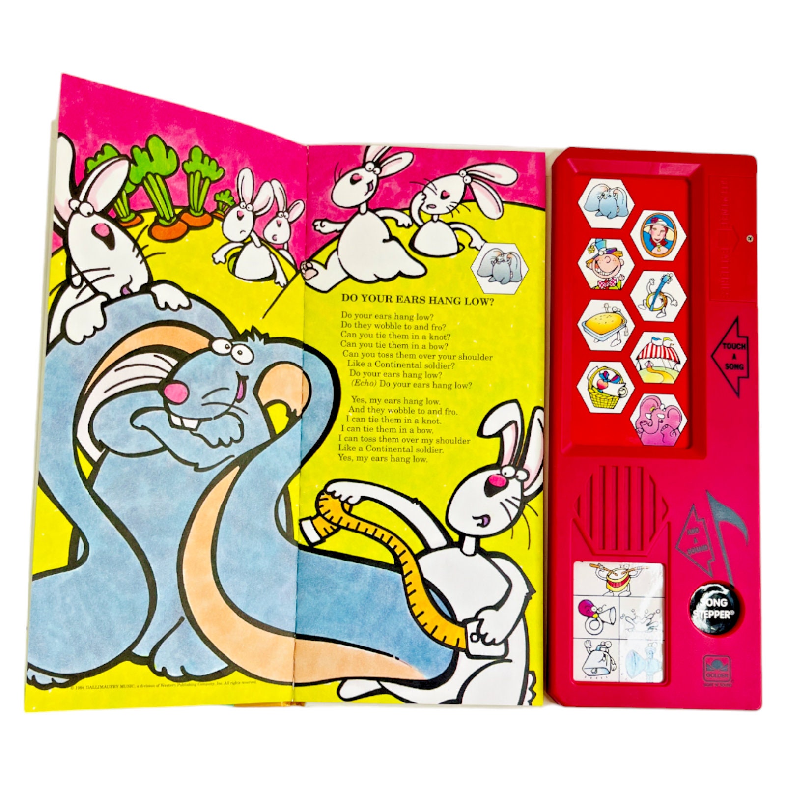 Vintage 1994 Golden Sing Along Book Nonsense Songs With Nutty Noises ...