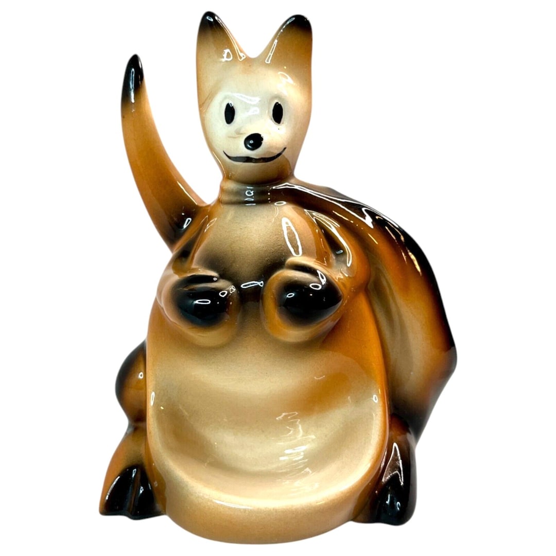 Vintage 1956 Ceramic Boxing Kangaroo Dresser Change Caddy as Seen on ...