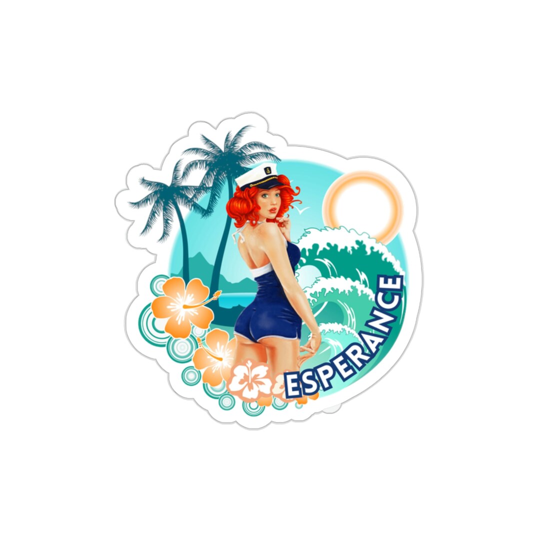 Esperance Australia Pinup Girl Die-cut Stickers - Etsy