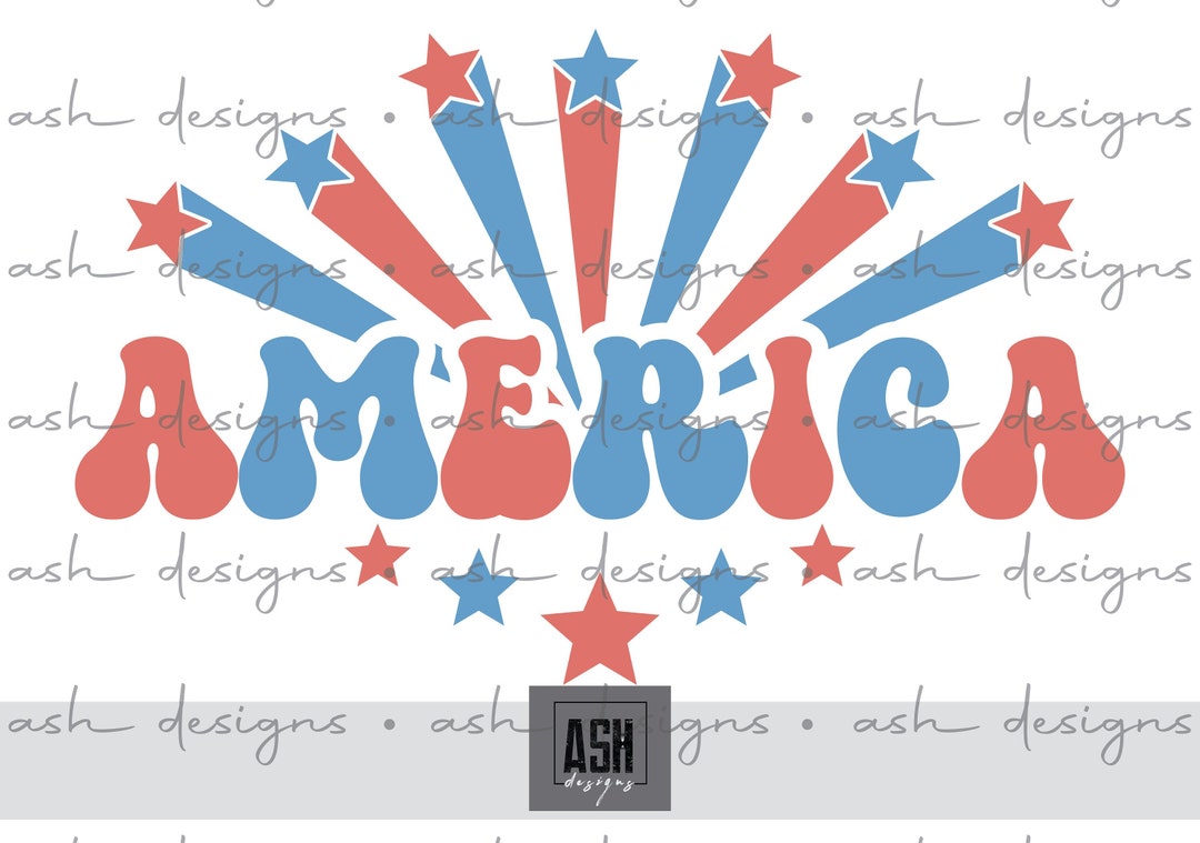 America Retro - Digital Download (svg - Eps - Png - Jpg - Ai) - Etsy
