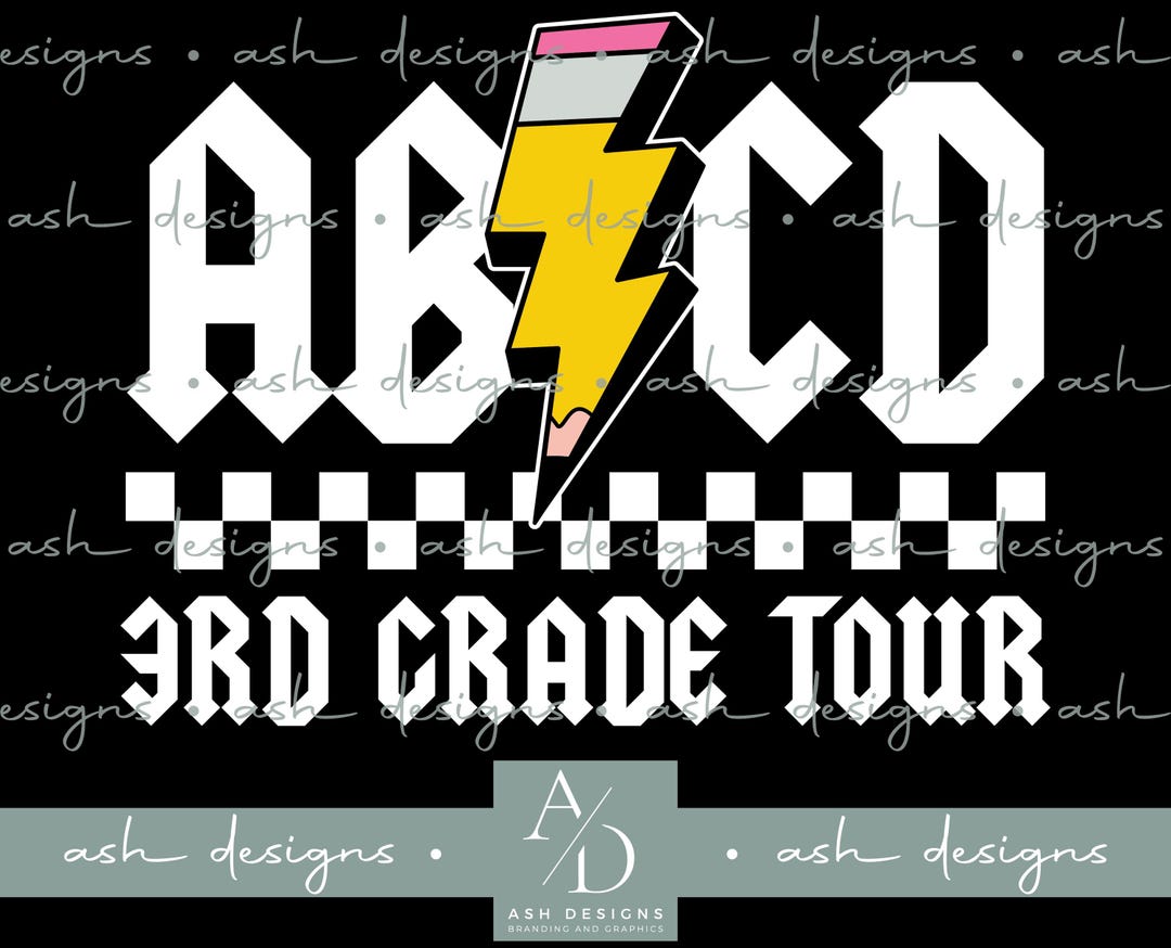 ABCD 3rd Grade (white) - Digital Download (svg - Eps - Png - Jpg - Ai ...