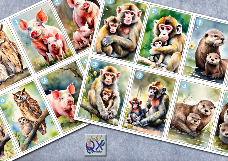 Quartet Cards Printable Educational Game Set Cut and Play Activity ...