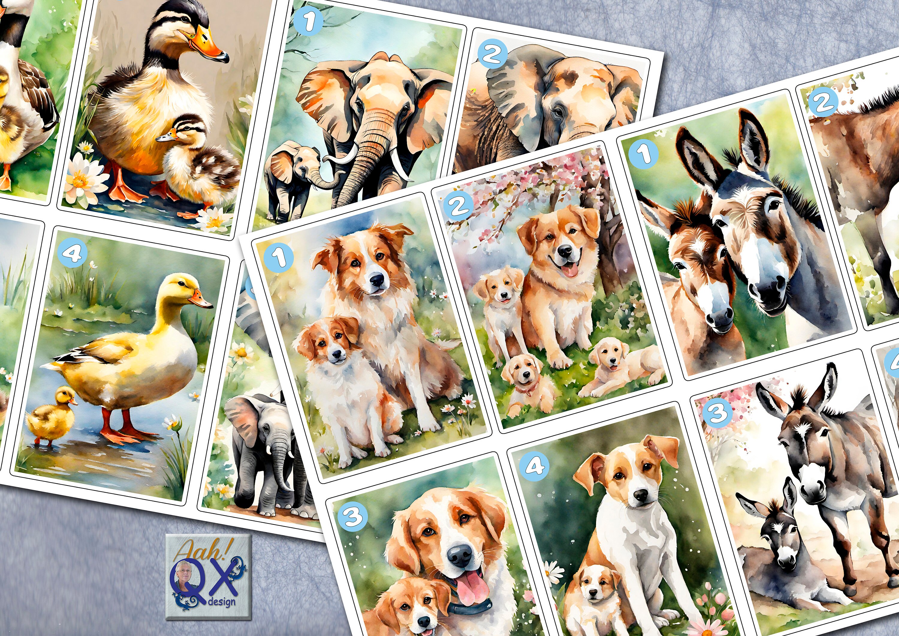 Quartet Cards Printable Educational Game Set Cut and Play Activity ...