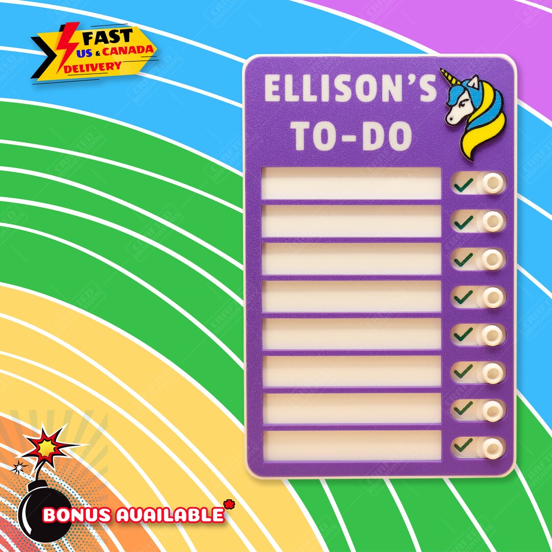 Sliding Routine Chart, To-do List, Daily Checklist, Personalized ...