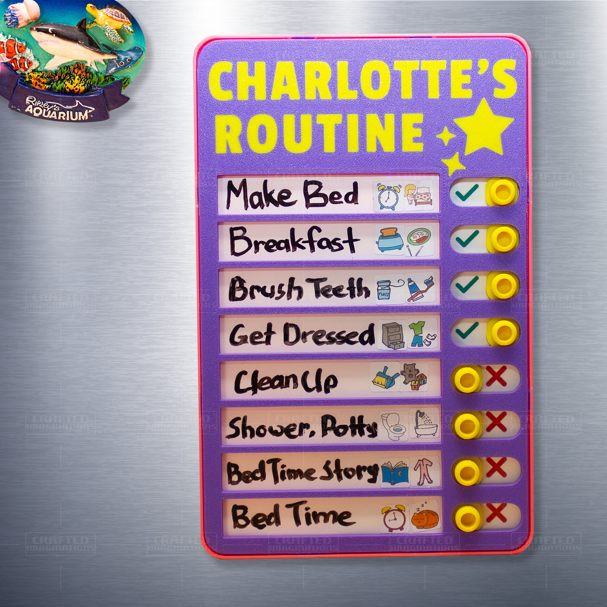 Kids Personalized Routine Chart, Daily To-do Check List, Personalized ...