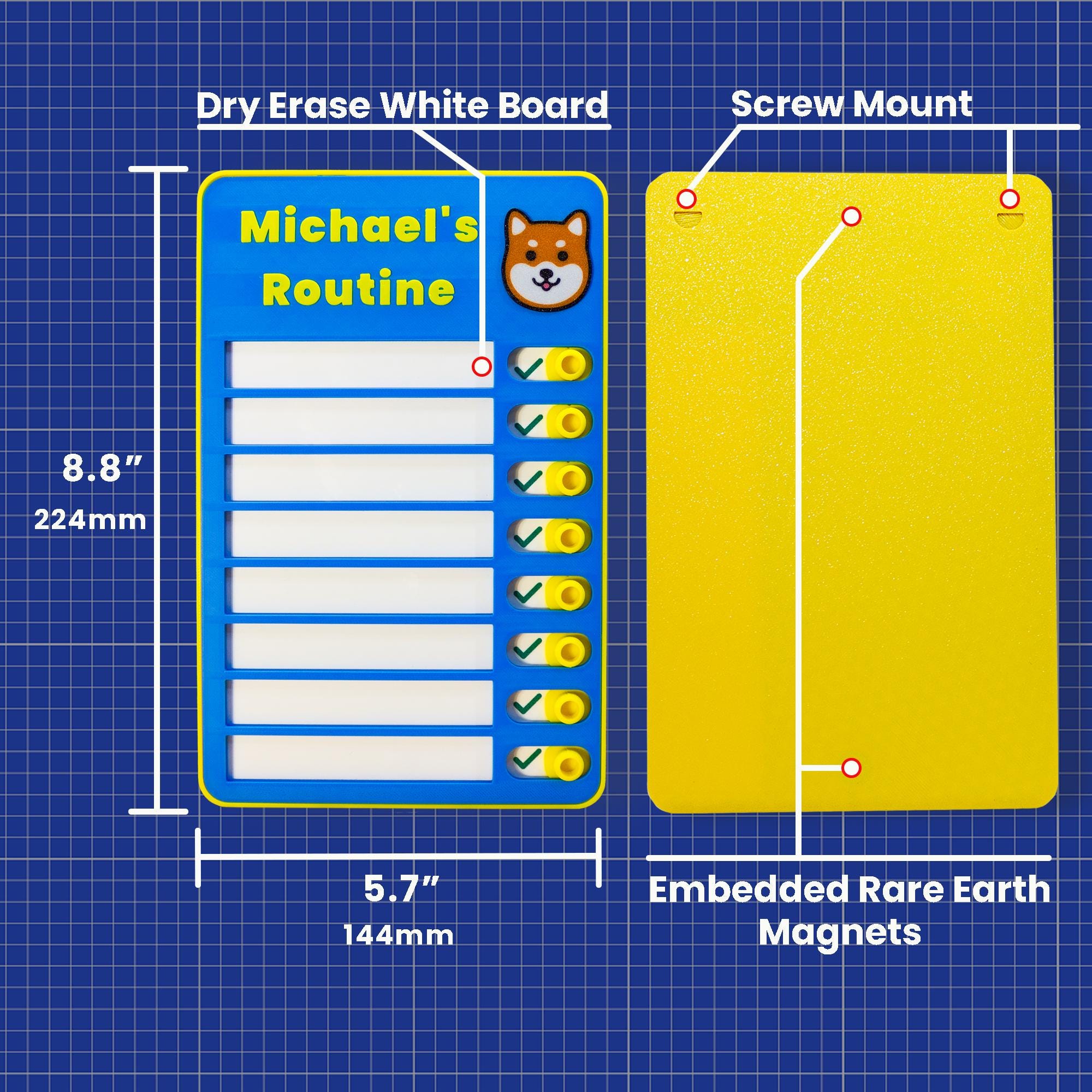 Kids Personalized Routine Chart, To-do Check List, Personalized Planner ...