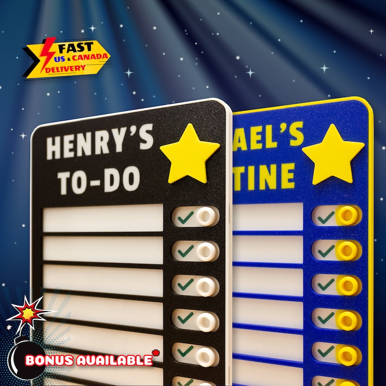 Starroutine Chart, To-do List, Daily Checklist, Personalized Planner ...