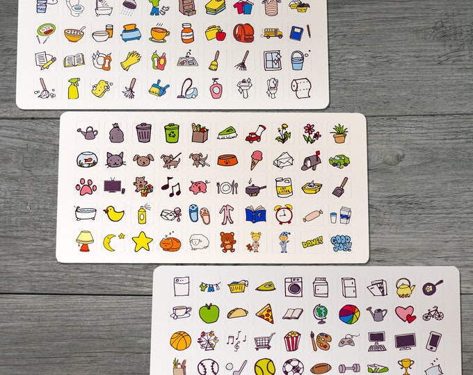 150 Refill Stickers for Routine Chart, Daily Tasks Stickers, Kids ...