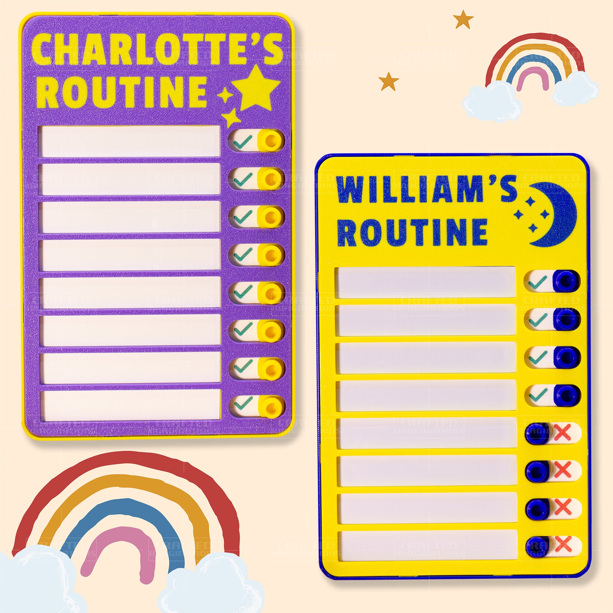 Kids Personalized Routine Chart, Daily To-do Check List, Personalized ...
