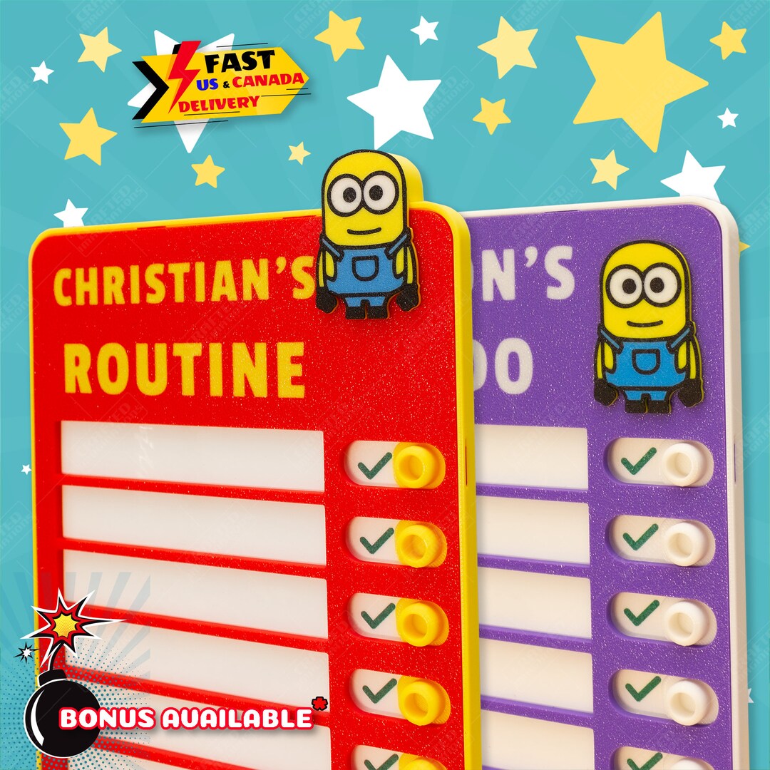 Sliding Routine Chart, To-do List, Daily Checklist, Personalized ...