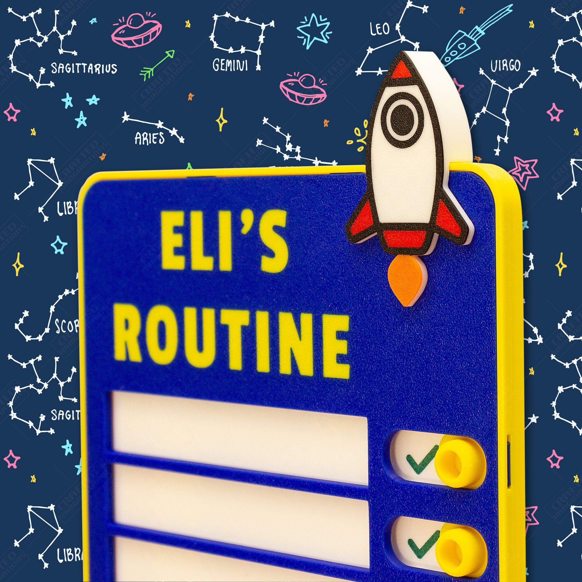 Sliding Routine Chart, To-do List, Daily Checklist, Personalized ...