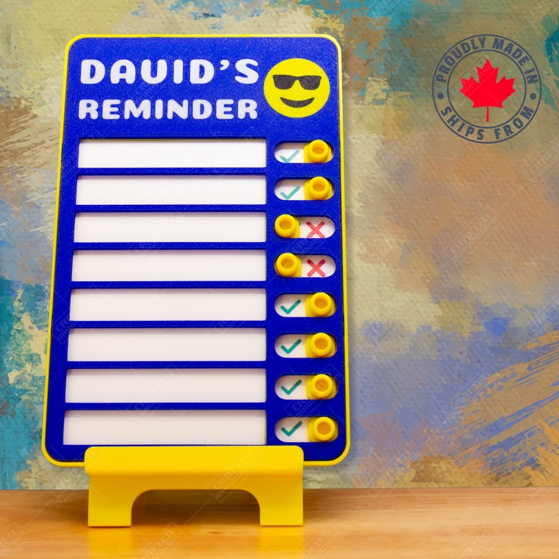 Reminder, Personalized Check List, Routine Chart, Personalized Planner ...