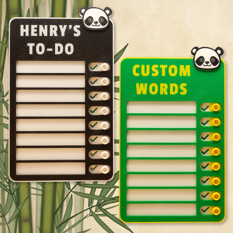 Sliding Routine Chart, To-do List, Daily Checklist, Personalized ...