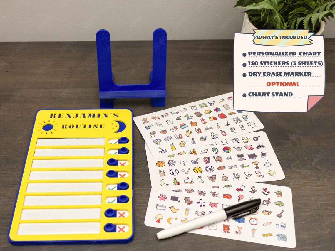 Sliding Routine Chart, To-do List, Daily Checklist, Personalized ...