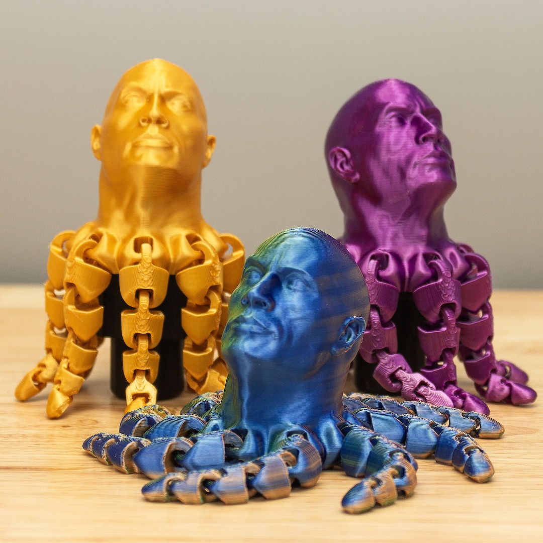 Rocktopus Fidget Toy, Dwayne Johnson Octopus Flexi Toy, Fidget Toy ...