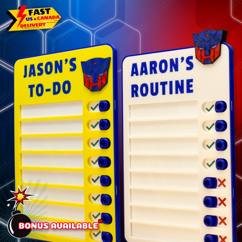 Sliding Routine Chart, To-do List, Daily Checklist, Personalized ...