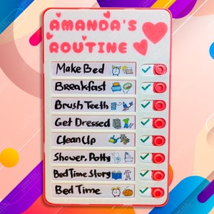 Personalized To-do List, Sliding Routine Chart, Chore Chart, Daily ...