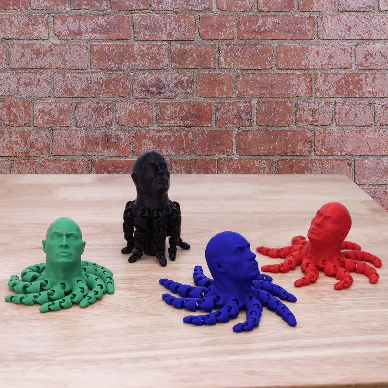 Rocktopus Fidget Toy, Dwayne Johnson Octopus Flexi Toy, Fidget Toy ...
