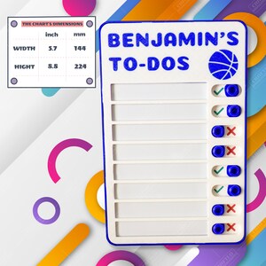 Personalized To-do List, Sliding Routine Chart, Chore Chart, Daily ...