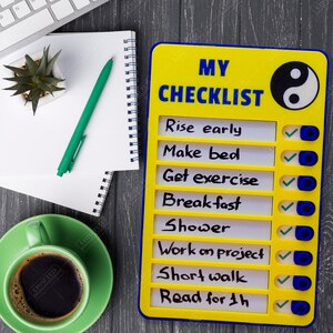 Personalized Check List, Routine Chart, Daily To-do , Personalized ...