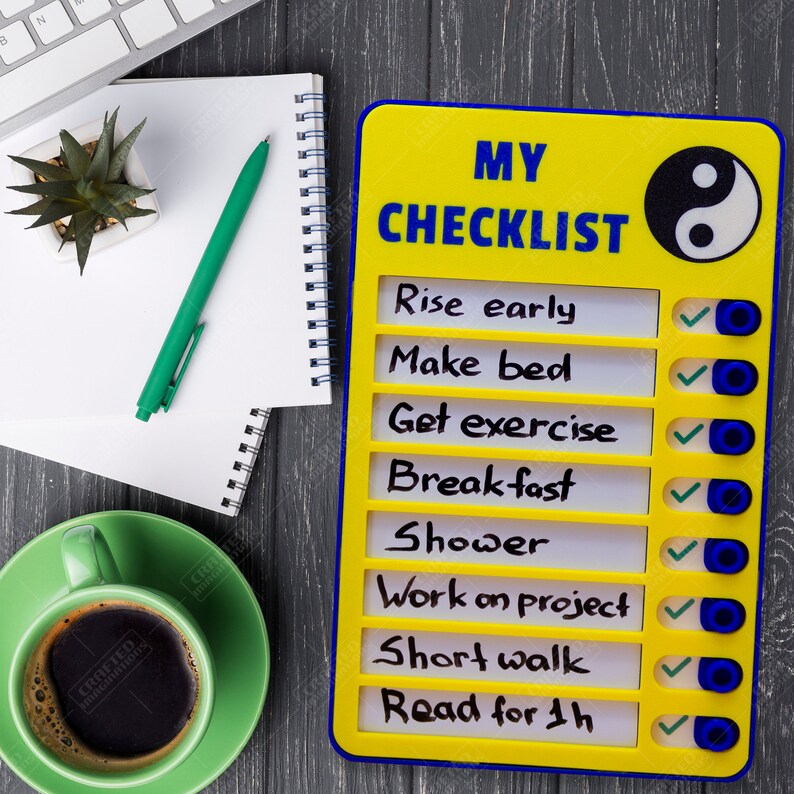 Personalized Check List, Routine Chart, Daily To-do , Personalized ...