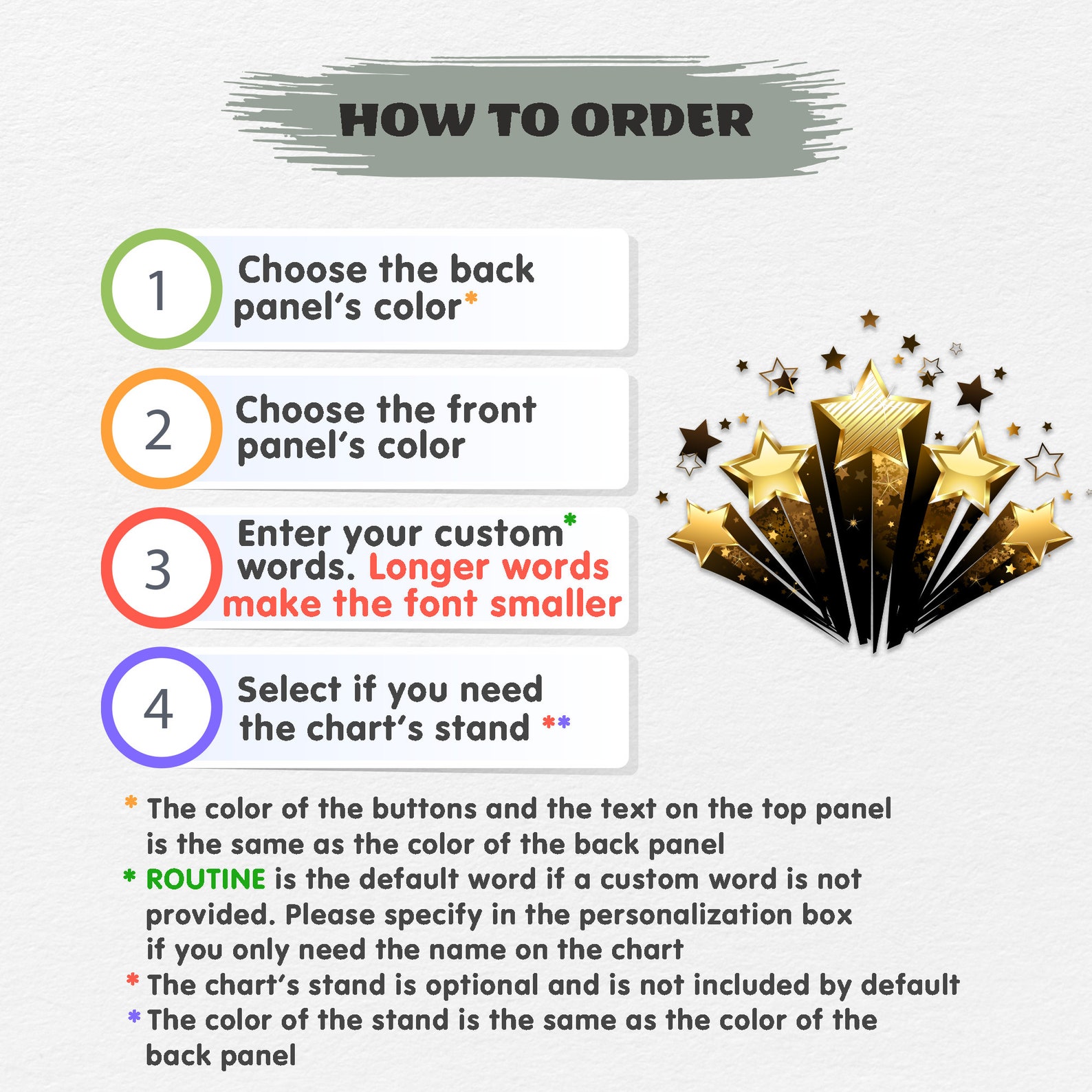 Starroutine Chart, To-do List, Daily Checklist, Personalized Planner ...