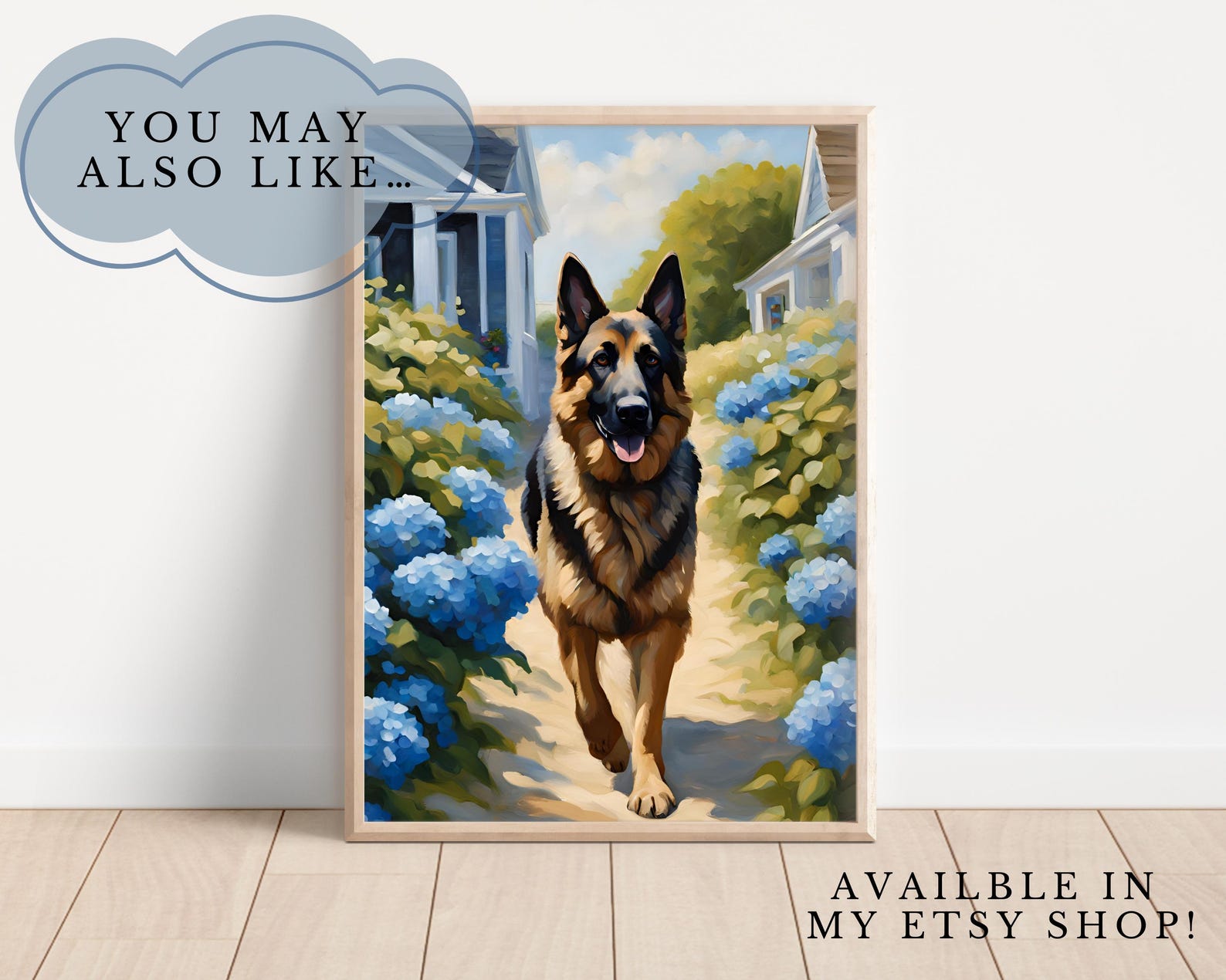 White Labrador Art Preppy Blue Nantucket Beach Print East Coast Cottage ...
