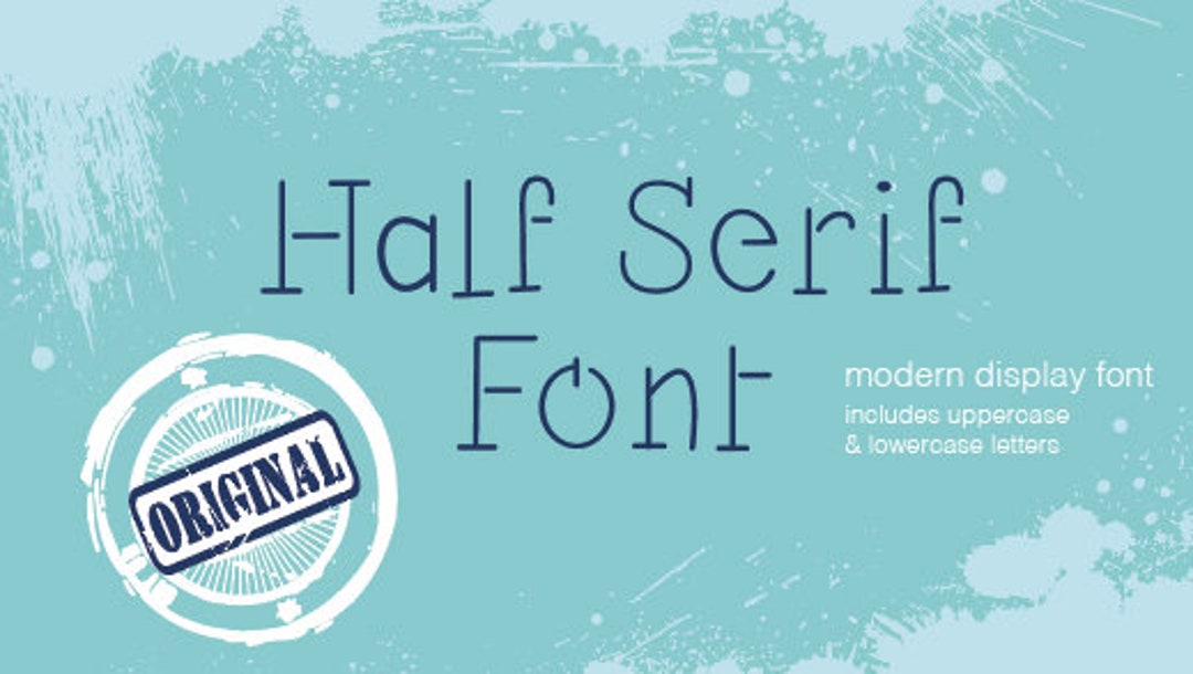 Half Serif Font - Etsy
