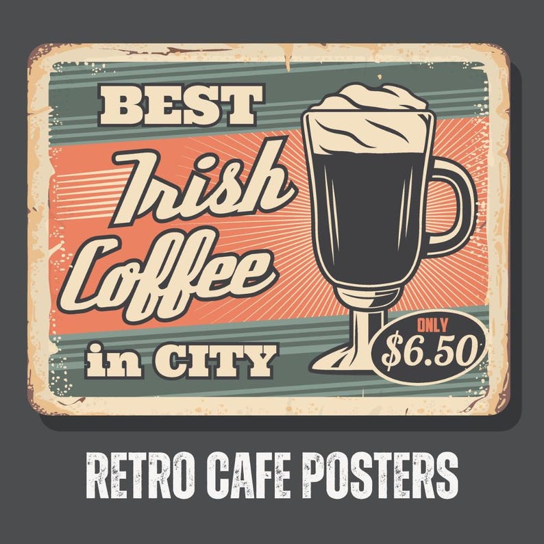 Vintage Coffee Menu - Poster Designs - Editable With Adobe - Etsy