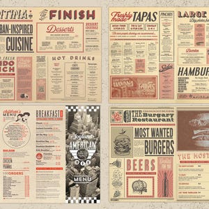 Custom Digital TV Menu Board: Restaurant, Bar, Cafe (fully Editable) - Etsy