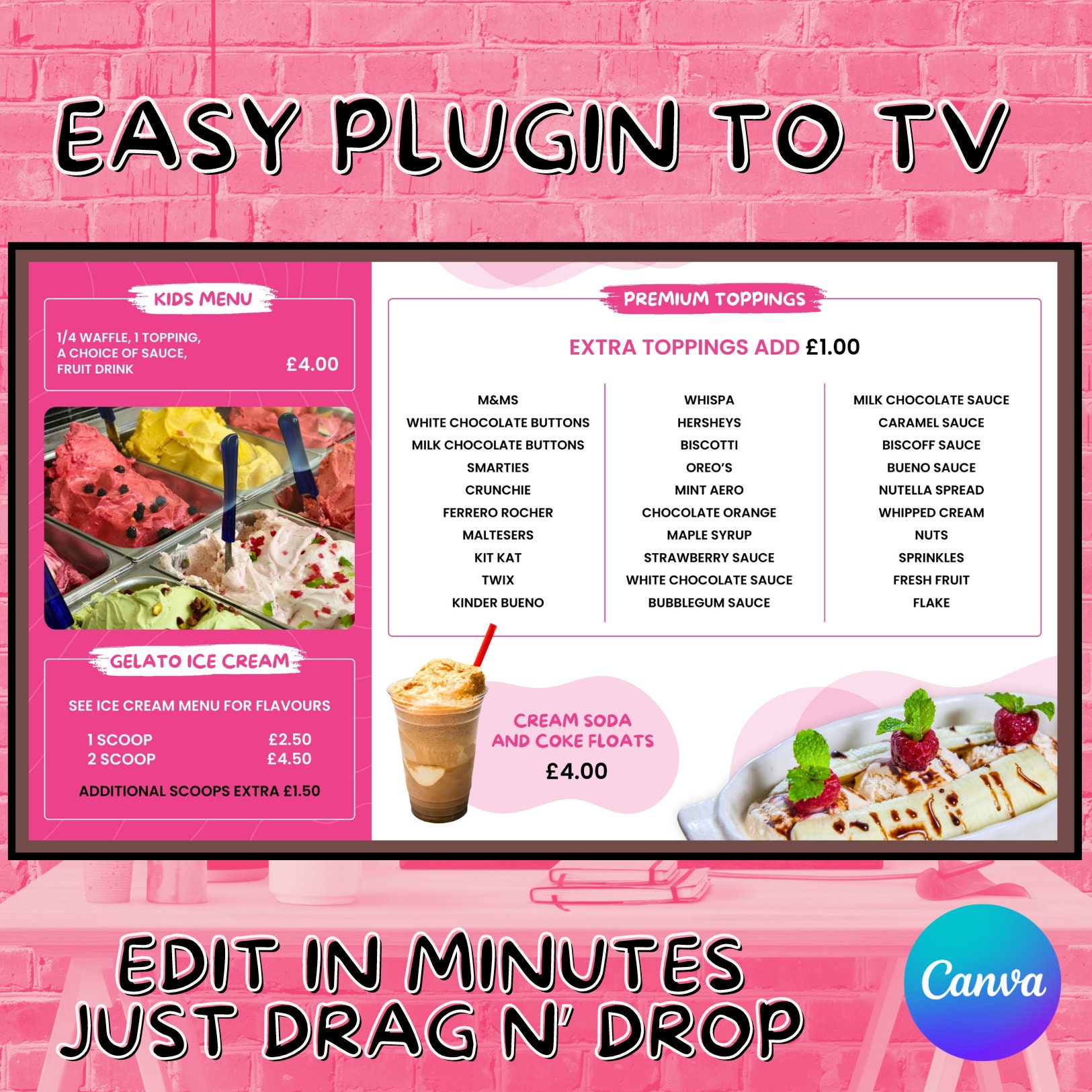 THE PERFECT Dessert Menu Template - Digital Menu Board - Dessert TV ...