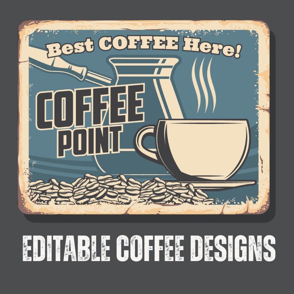 Vintage Coffee Menu - Poster Designs - Editable With Adobe - Etsy