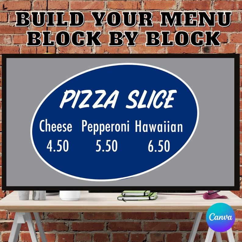 THE PERFECT Pizza Menu Template - Pizza Menu Kit - Digital Menu Board ...