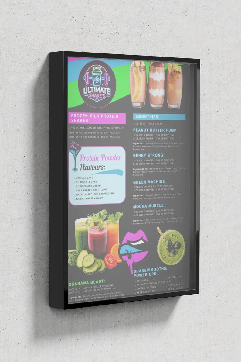 Custom Order TV Menu Board for Restaurant, Bar or Cafe - Animated or ...