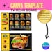 Restaurant TV Menu Board Templates: 10-in-1 Customizable Premium ...