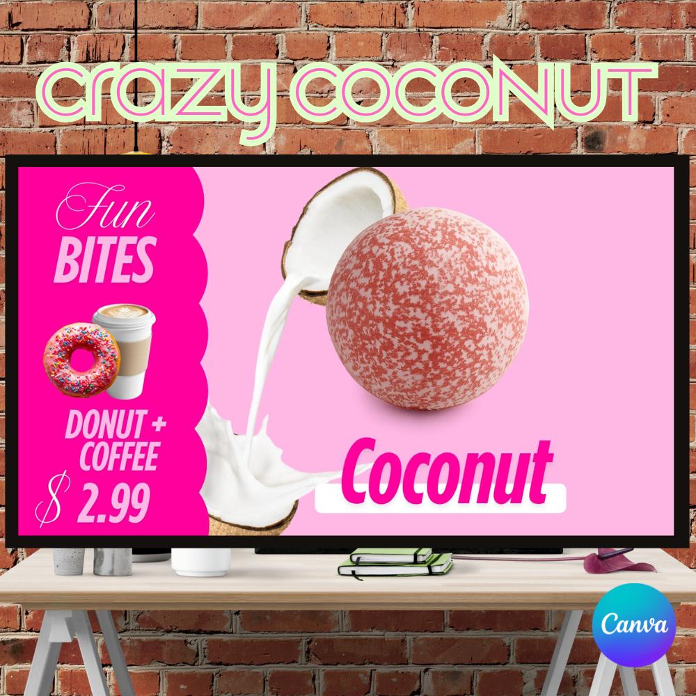 Slay Your Menu | Donut + Dessert TV Board Pack (canva Editable ...