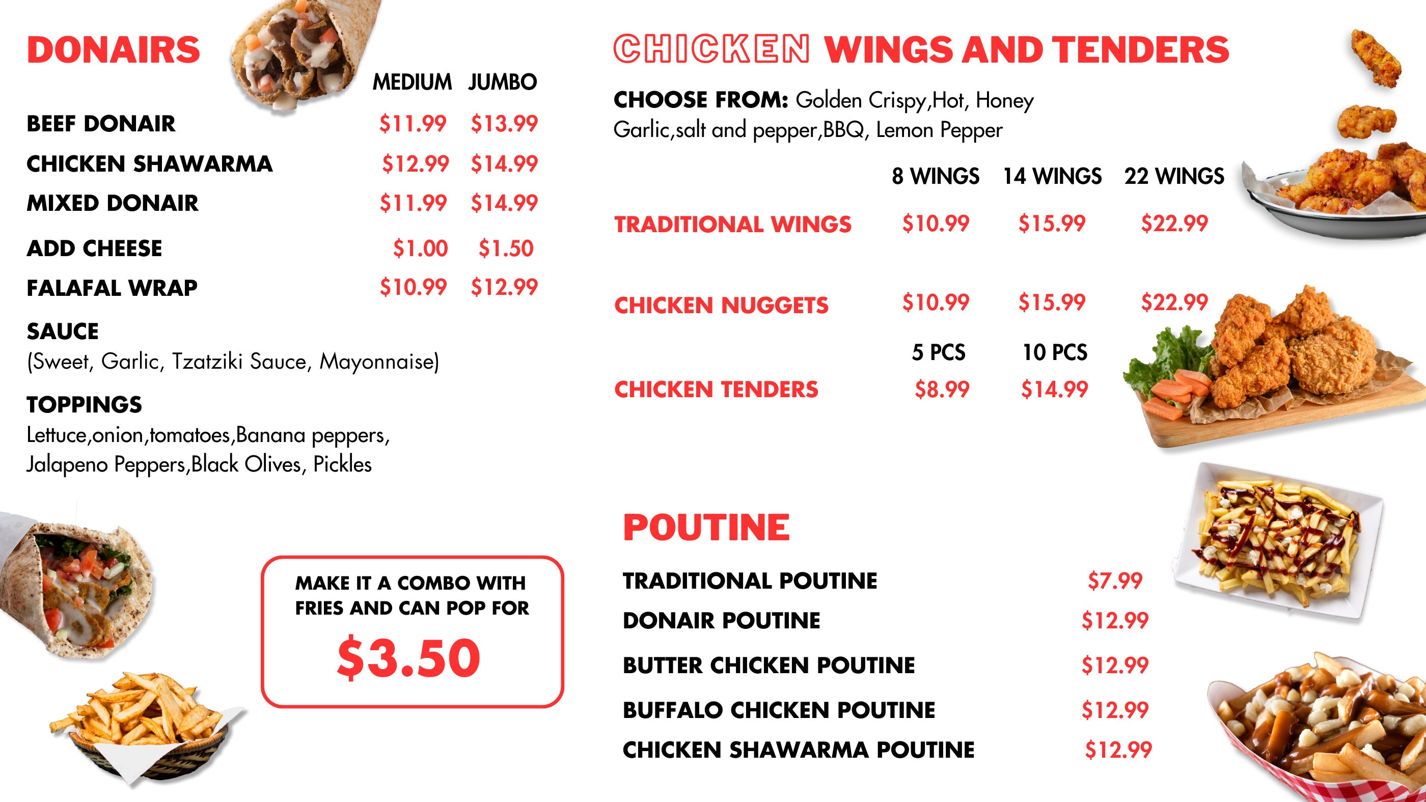 9 in 1 Done for You Canva Menu Template - Trifold Menu Template + 11x7 ...