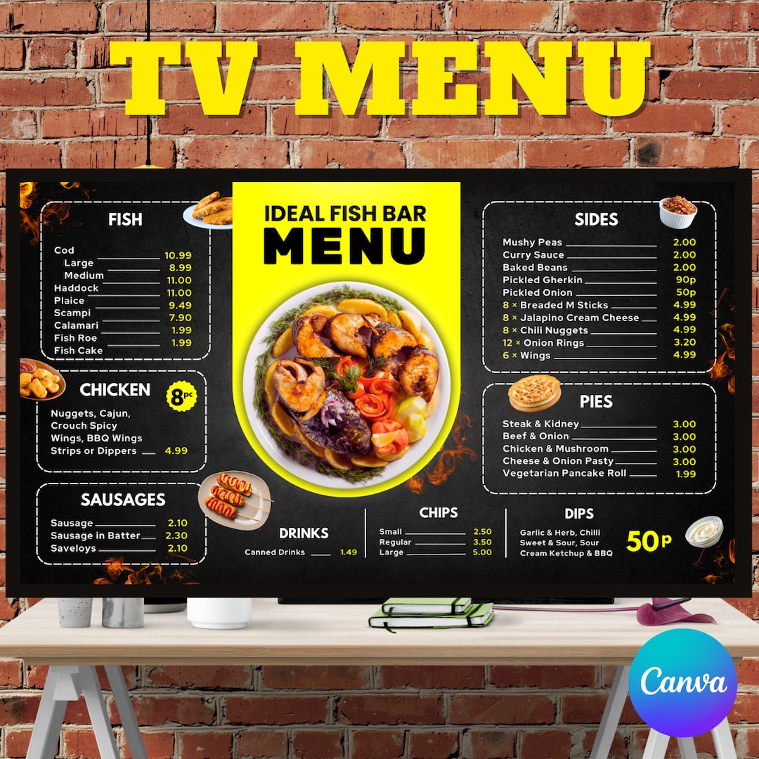 10 IN 1 Digital Menu Board & TV Menu Templates - Amazing Templates ...